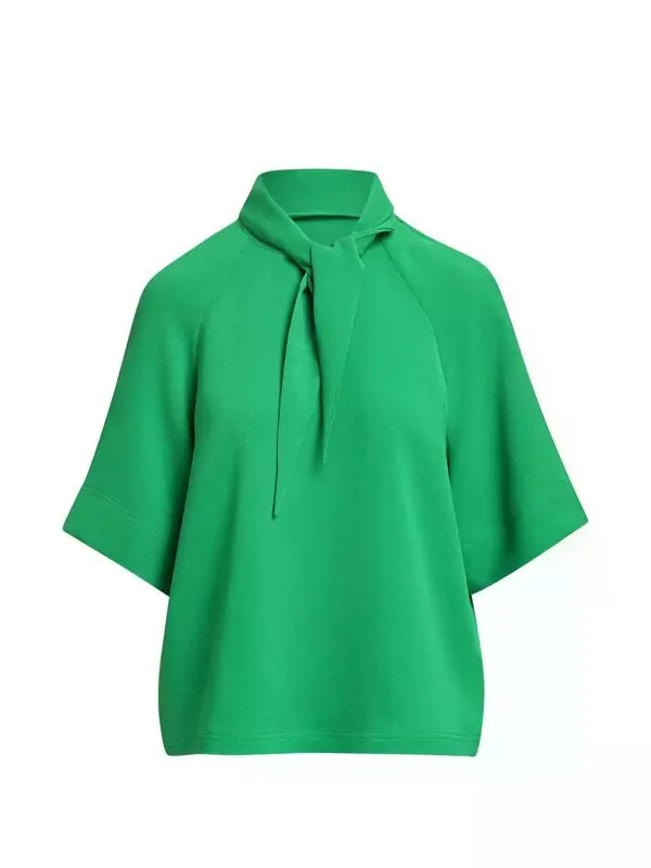 Essentiel Antwerp Tie-neck Raglan-sleeve Top
