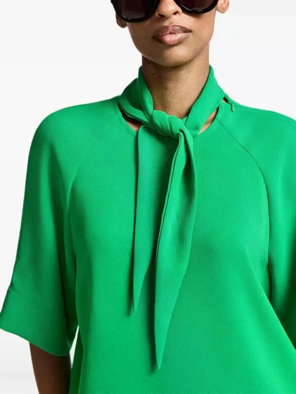 Essentiel Antwerp Tie-neck Raglan-sleeve Top