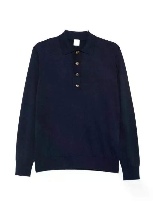 Eleventy Long-sleeve Polo Shirt