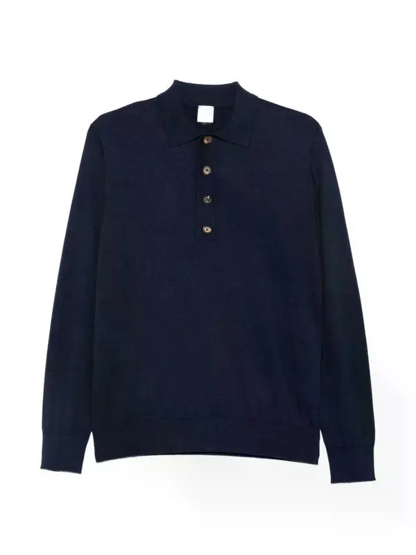 Eleventy Long-sleeve Polo Shirt