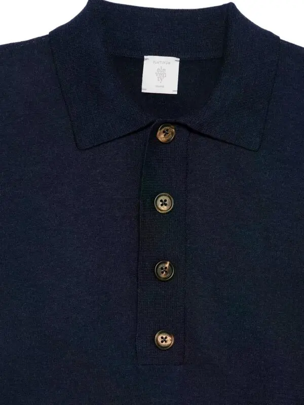Eleventy Long-sleeve Polo Shirt