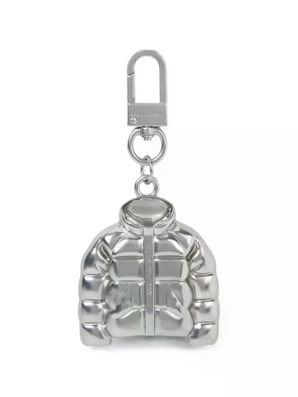 Karl Lagerfeld Logo Puffer Keychain - Silver