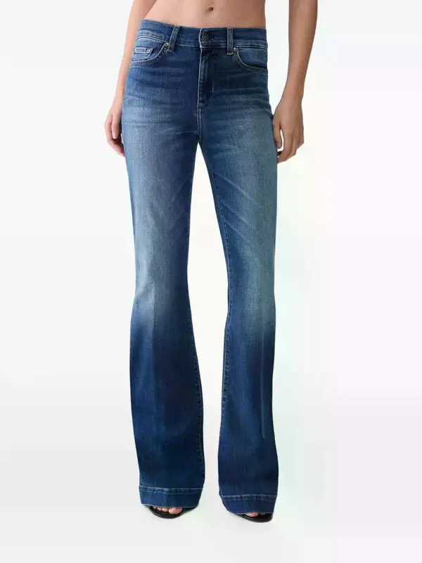 Liu Jo Flare Jeans With Rhinestones