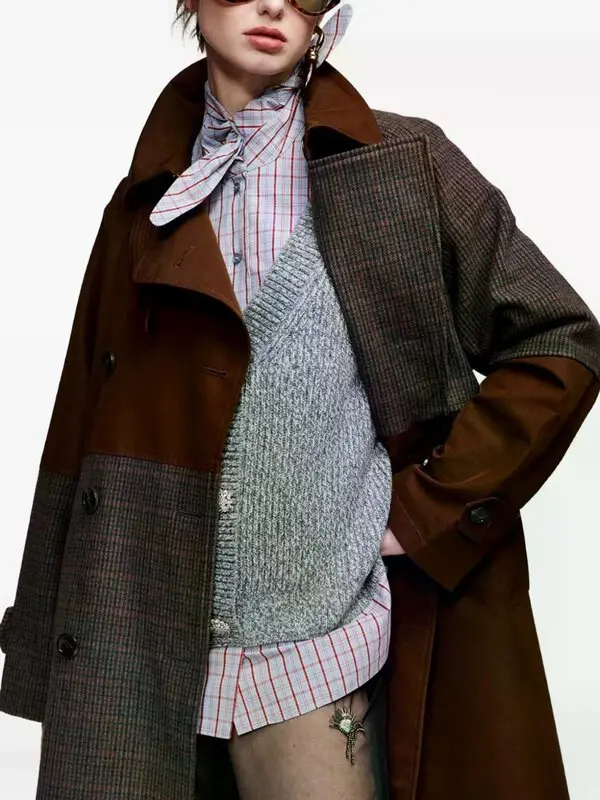 Essentiel Antwerp Check Pattern Pussy-bow Shirt