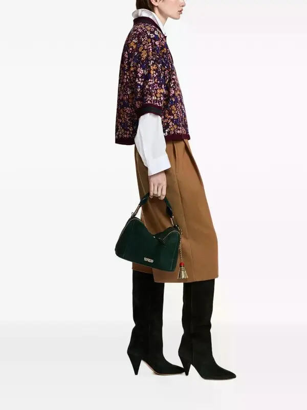Essentiel Antwerp Floral Print Bow-button Polo Top
