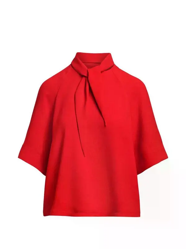 Essentiel Antwerp Tie-neck Raglan-sleeve Blouse