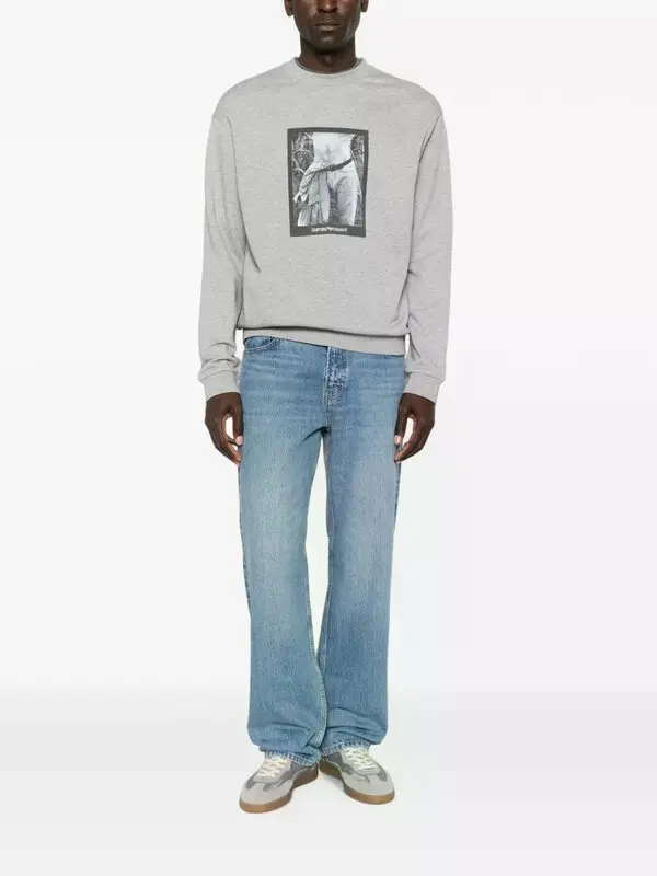 Emporio Armani Graphic-print Crew-neck Sweatshirt