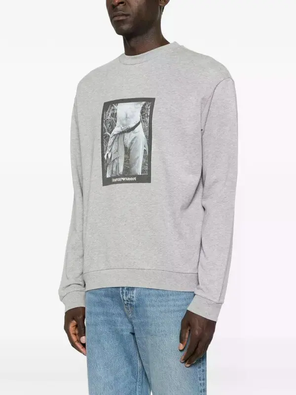 Emporio Armani Graphic-print Crew-neck Sweatshirt