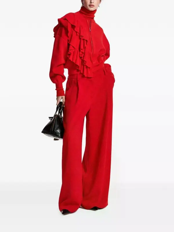 Essentiel Antwerp Ruffled Zip-up Cardigan