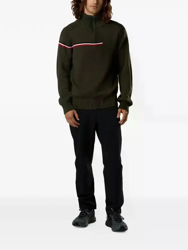 Rossignol Half-zip Wool Sweater With Stripe Detail
