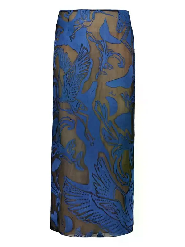 PAULA Devoré Skirt - Grey