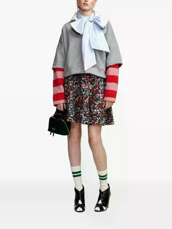 Essentiel Antwerp Layered-sleeve Polo-collar Sweatshirt