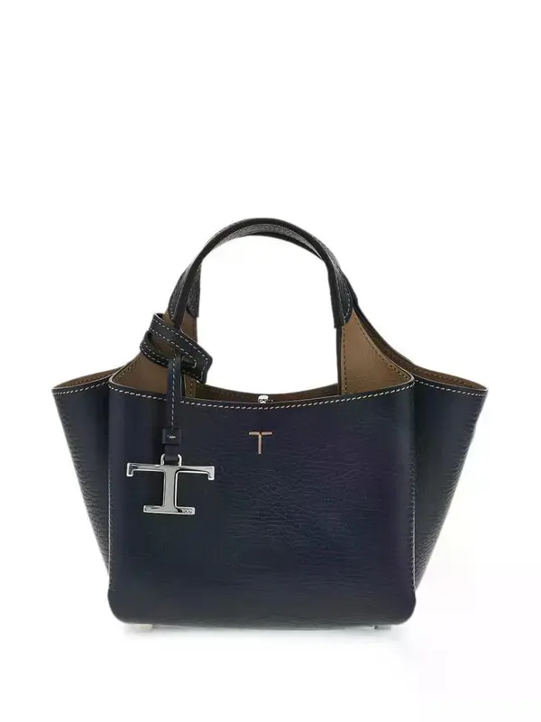 TOD'S Pebbled Leather Mini Bag - Blue