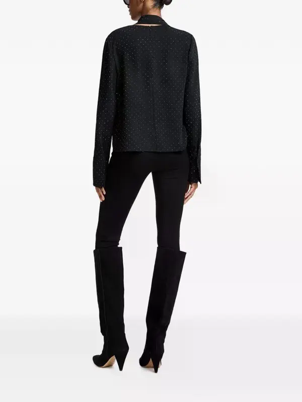 Essentiel Antwerp Rhinestone-embellished Asymmetric Blouse