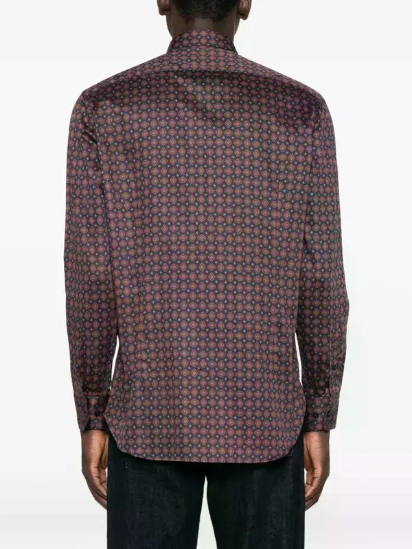 Etro Geometric-print Long-sleeve Shirt