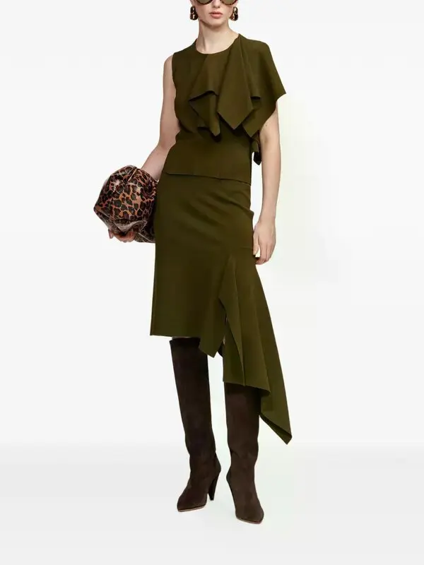 Essentiel Antwerp Know Ruffled Asymmetric-neckline Top