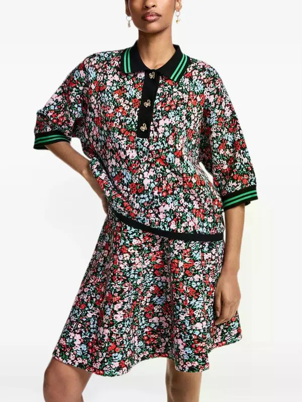 Essentiel Antwerp Floral-print Polo Top