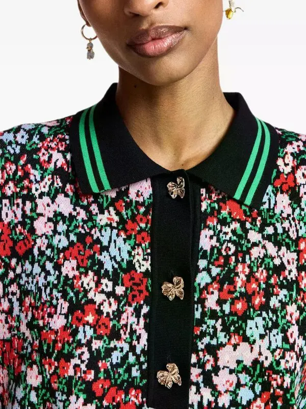 Essentiel Antwerp Floral-print Polo Top