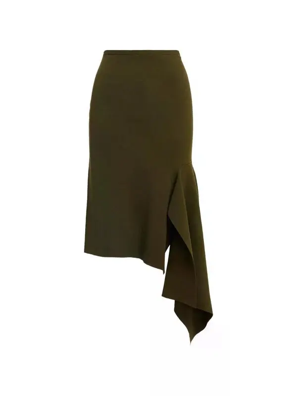 Essentiel Antwerp Kap Asymmetrical Midi Skirt - Green
