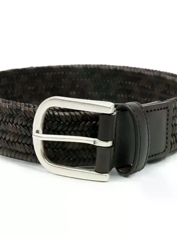 Canali Woven Leather Belt