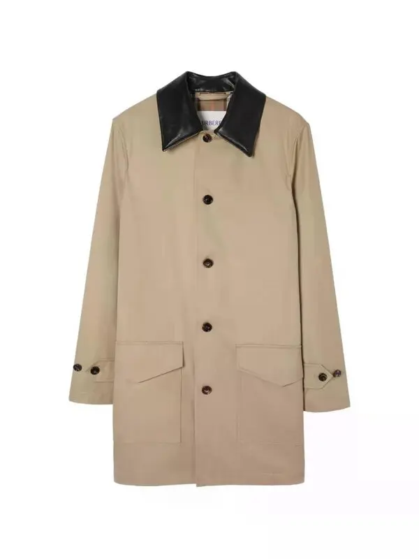 Burberry Meadowbank Contrast-collar Overcoat