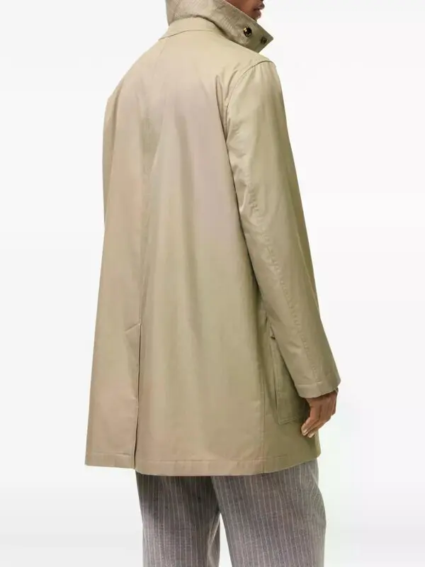 Burberry Meadowbank Contrast-collar Overcoat