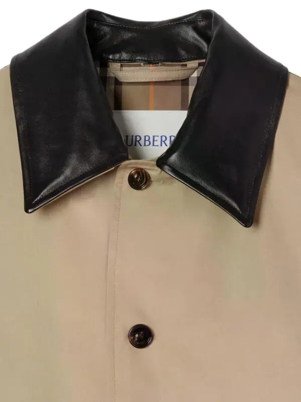 Burberry Meadowbank Contrast-collar Overcoat