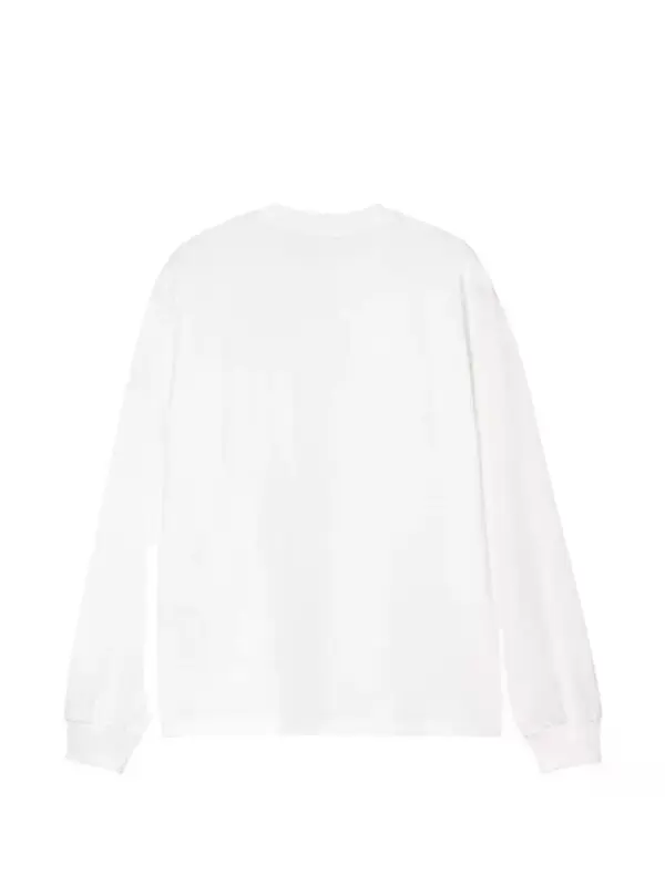 Carhartt Work In Progress Long Sleeve Heart Appliqué Pocket T-shirt - White
