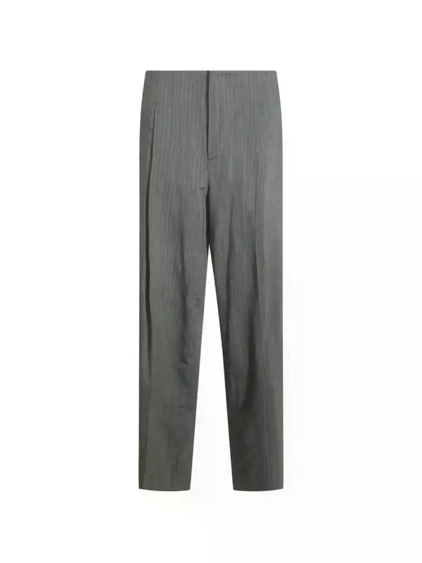 Alberta Ferretti Herringbone-pattern Pleated Trousers