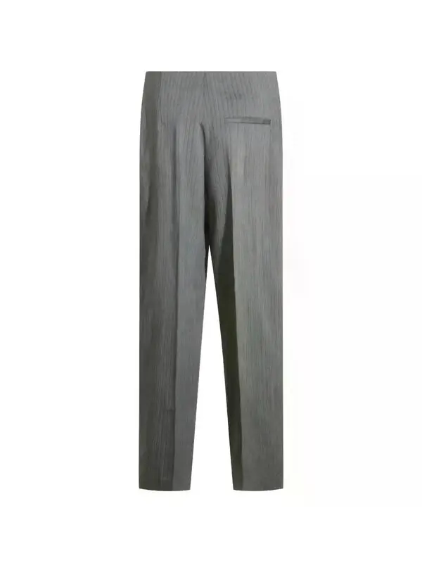 Alberta Ferretti Herringbone-pattern Pleated Trousers