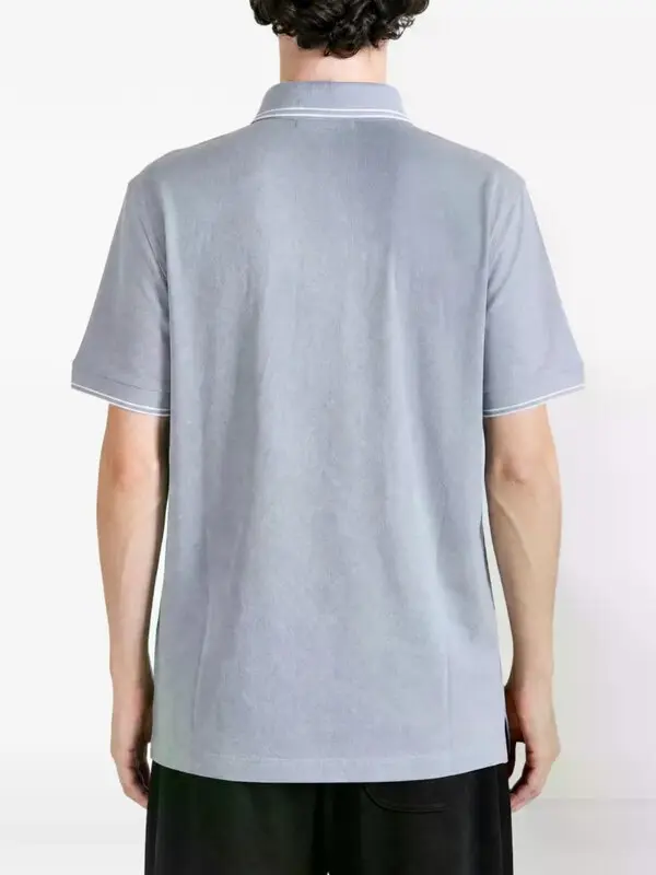 Stone Island 2200010 Organic Cotton Piqué With Stretch Polo - Blue