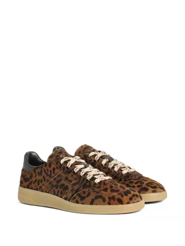 Santoni Dbs Oly Leopard-print Sneakers