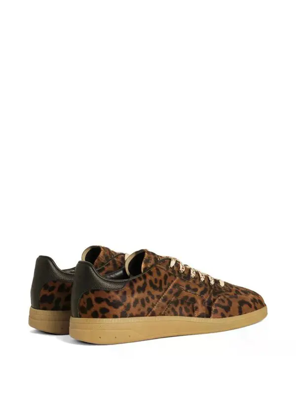 Santoni Dbs Oly Leopard-print Sneakers