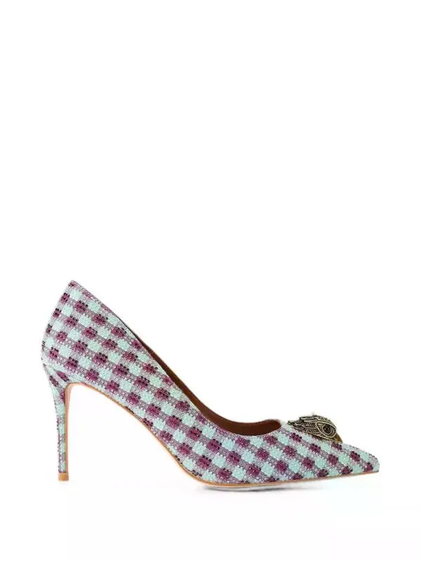 Kurt Geiger Crystal-embellished Eagle Head Pumps - Purple