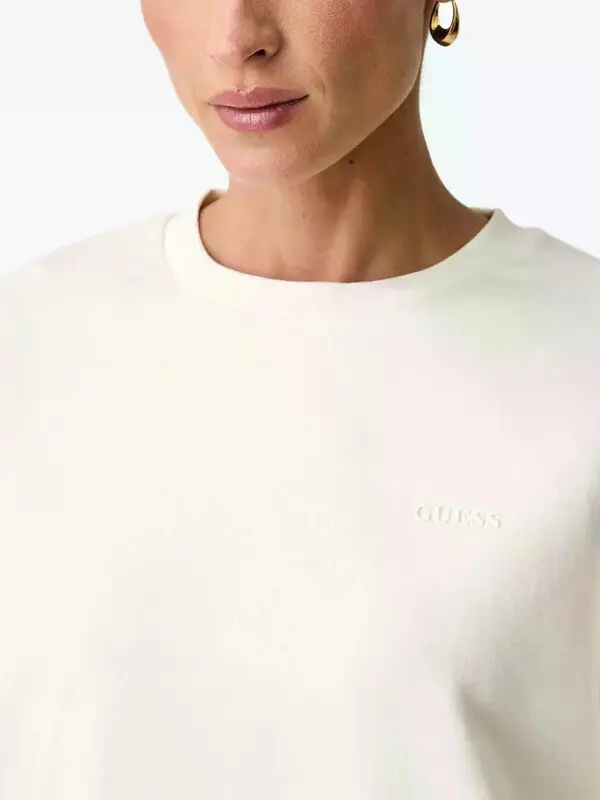 Guess Crew-neck Sweatshirt With Logo Embroidery