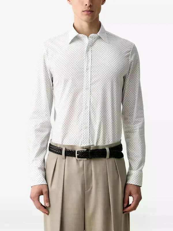 Michael Kors Geometric-print Long-sleeve Shirt