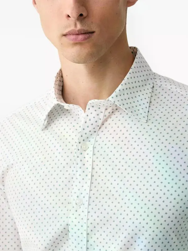 Michael Kors Geometric-print Long-sleeve Shirt