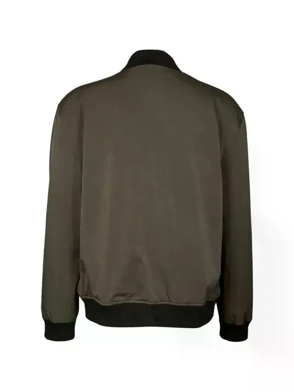 Karl Lagerfeld Ribbed-trim Zip-up Bomber Jacket