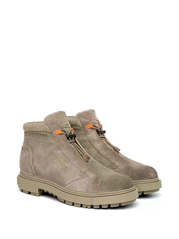 Santoni Suede Hiking Boots