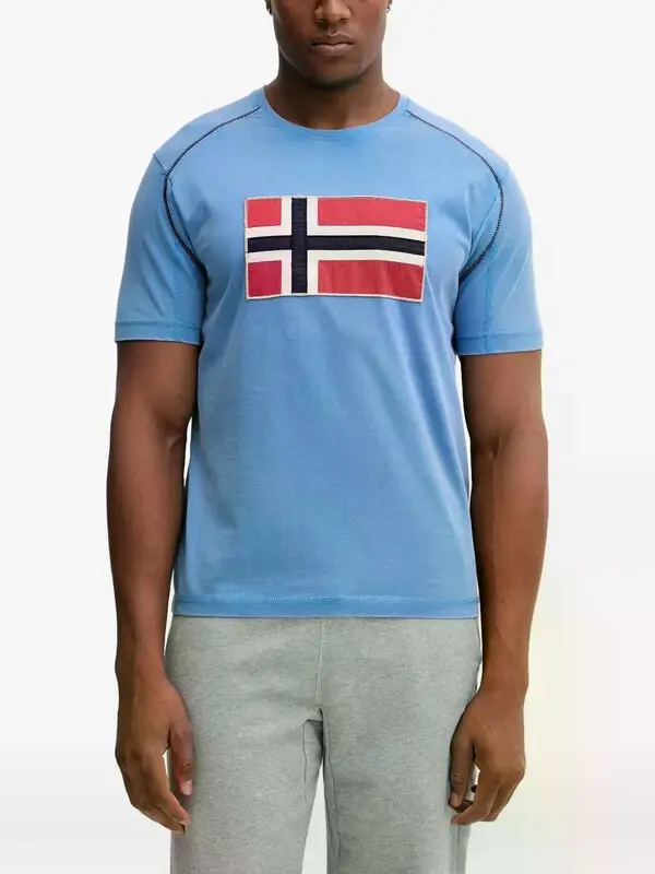 NAPAPIJRI Reflect Logo-patch Contrast-stitch T-shirt