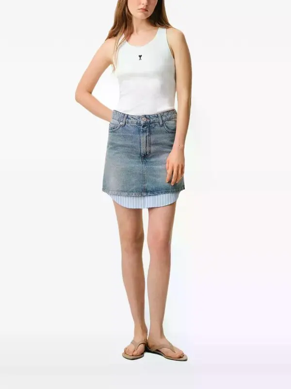 AMI Paris Cotton De Coeur Tank Top