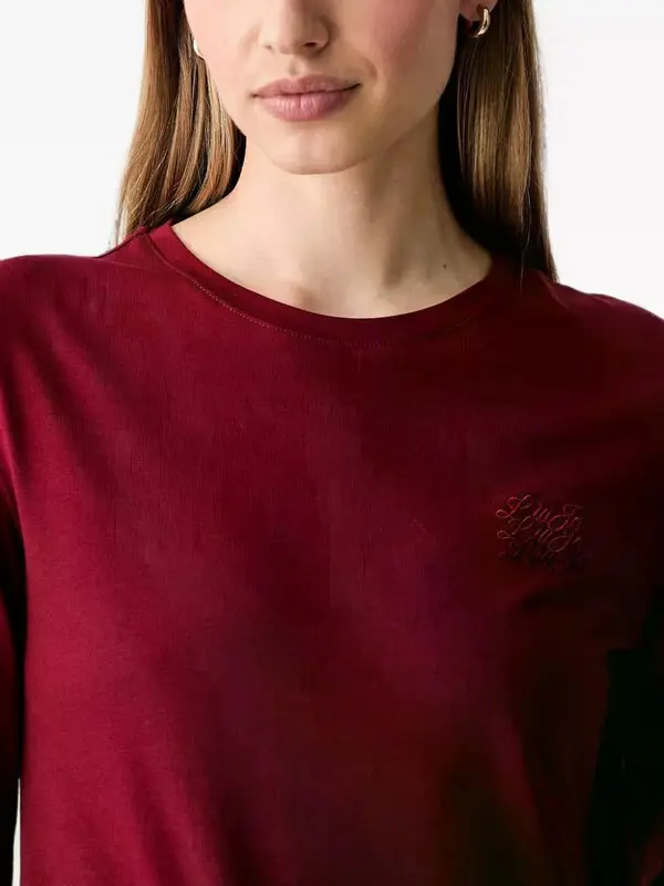 Liu Jo Long Sleeve Embroidered Logo T-shirt