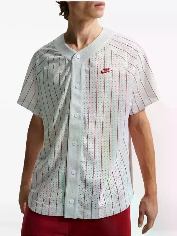 Nike Pinstriped Mesh-knit Jersey
