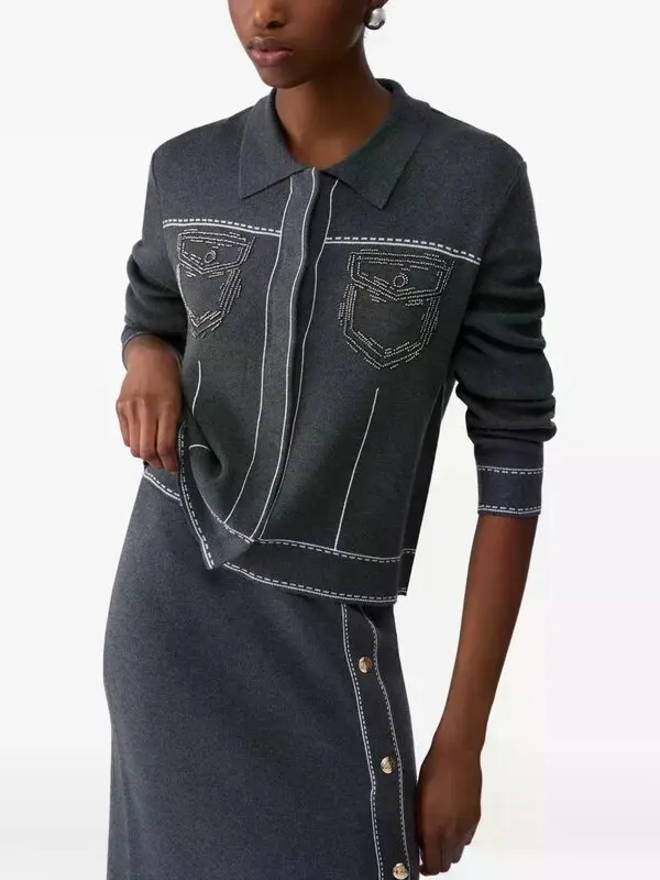 Liu Jo Knit Jacket With Beads