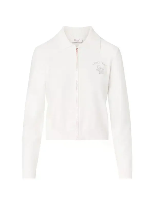 Liu Jo Cardigan With Micro Sequins - White