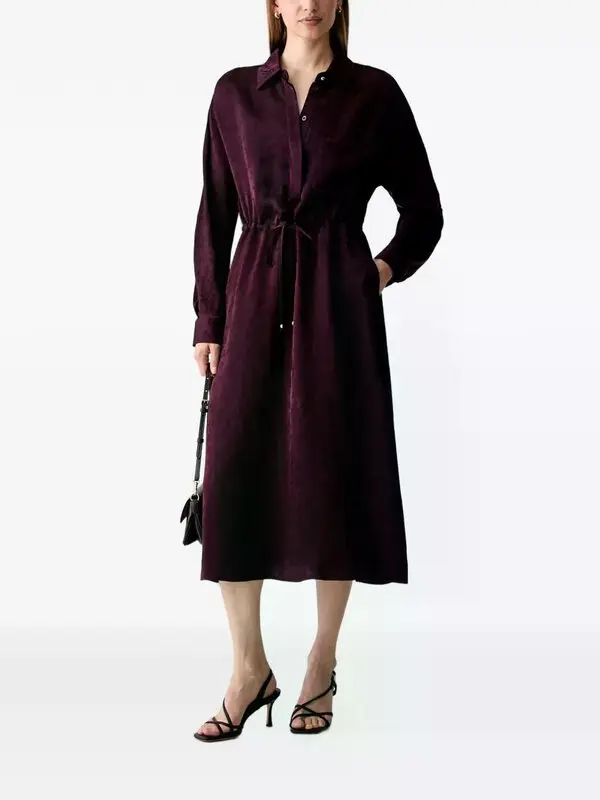 Liu Jo Floral Jacquard Button-up Midi Dress