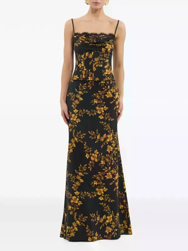 Rebecca Vallance Gilded Floral Maxi Dress