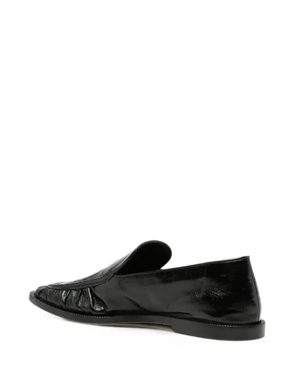 ALYSI Gathered Leather Loafers