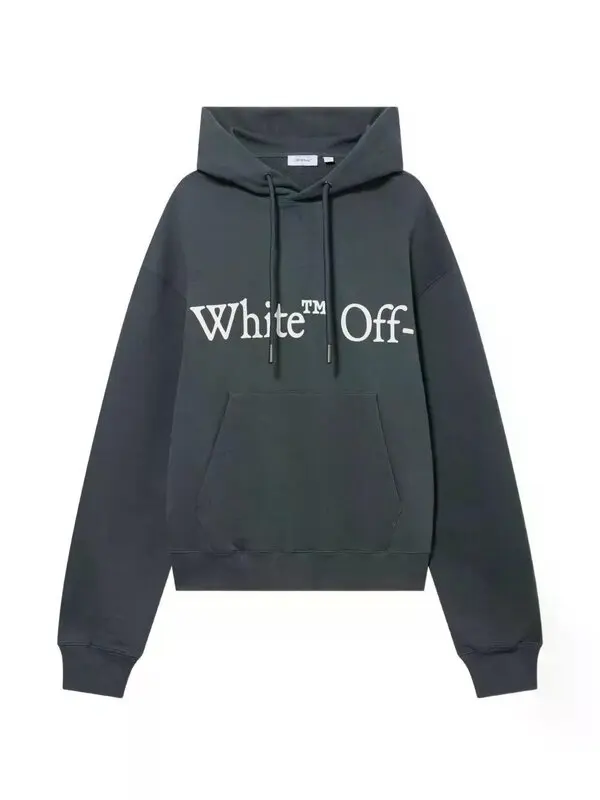 Off-White Bookish Scarf Hoodie - Grey