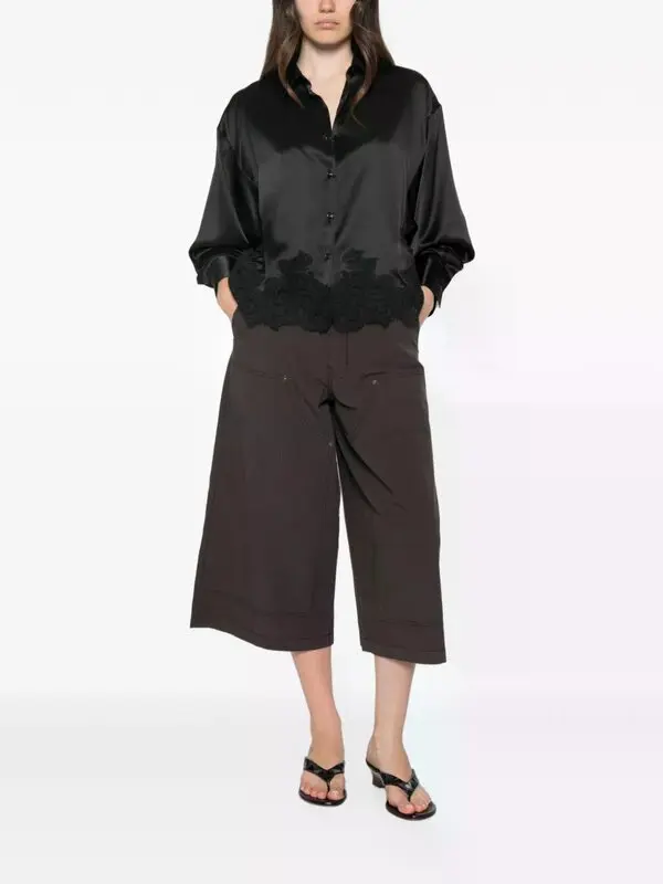 Ermanno Scervino Lace-trimmed Satin Shirt